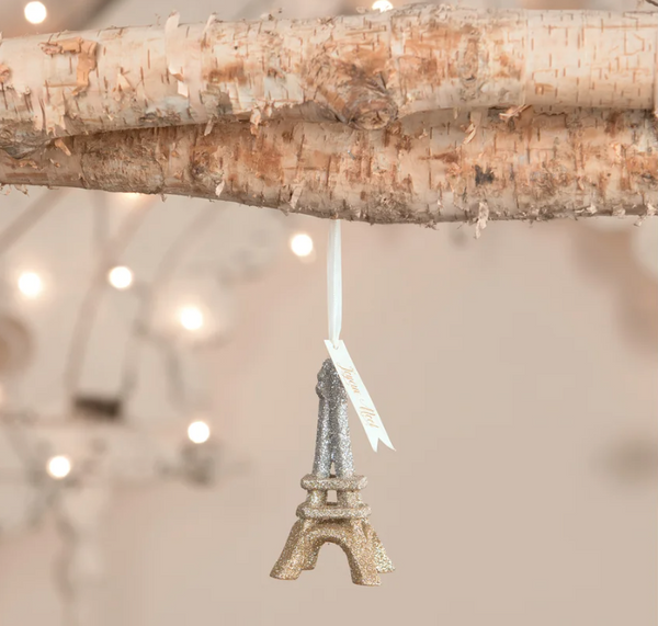Metallic Ombre Eiffel Tower Ornament – Chartreuse Pear