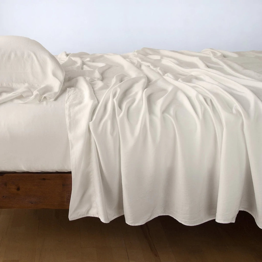 IN STOCK Madera Luxe Queen Fitted Sheet in Parchment | Bella Notte ...